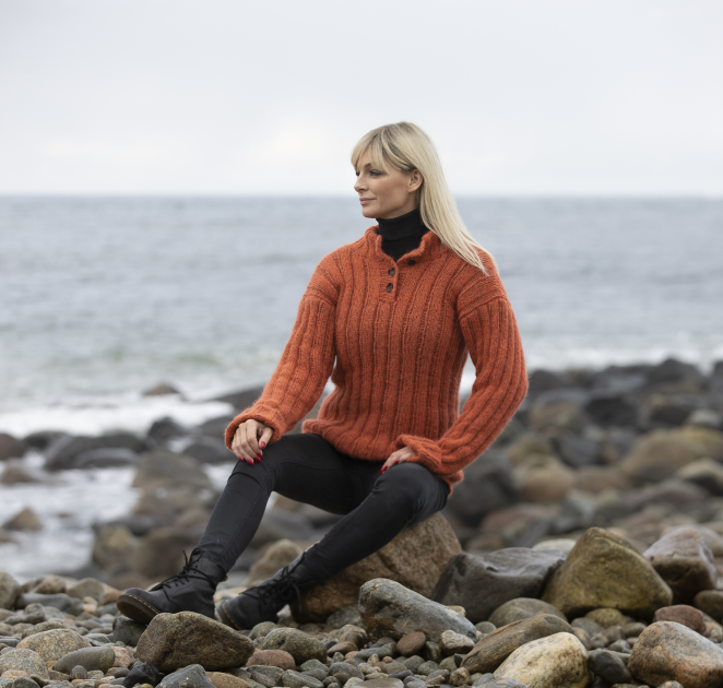 Trygg Genser stickkit i Alpaca Bris XS till XXL för handstickning ...