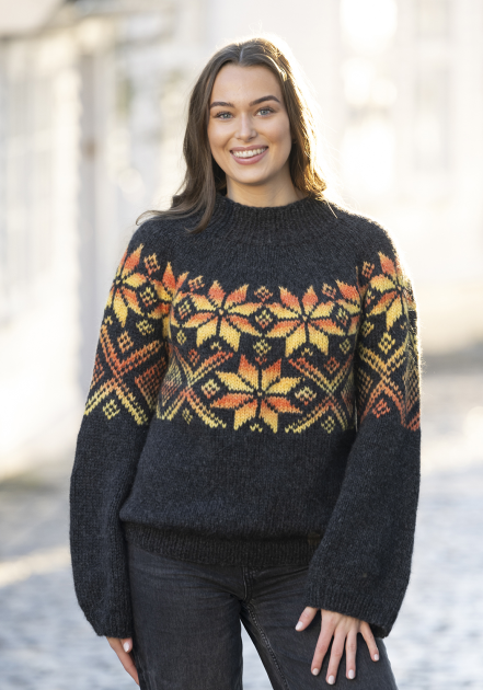 Luna genser stickkit i Alpaca Bris och Bris Multi för vuxna | kaias.se